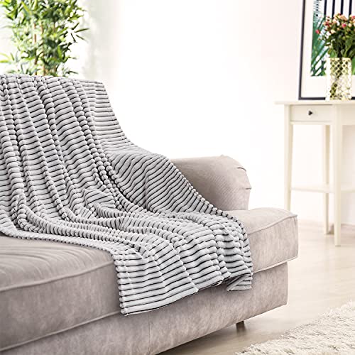 GREEN ORANGE Fleece Throw Blanket for Couch β 50x60 for Adult and Kids, Lightweight, Black and White β Soft, Plush, Fluffy, Warm, Cozy β Perfect for Bed, Sofa