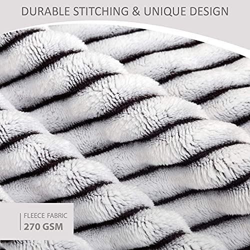 GREEN ORANGE Fleece Throw Blanket for Couch β 50x60 for Adult and Kids, Lightweight, Black and White β Soft, Plush, Fluffy, Warm, Cozy β Perfect for Bed, Sofa
