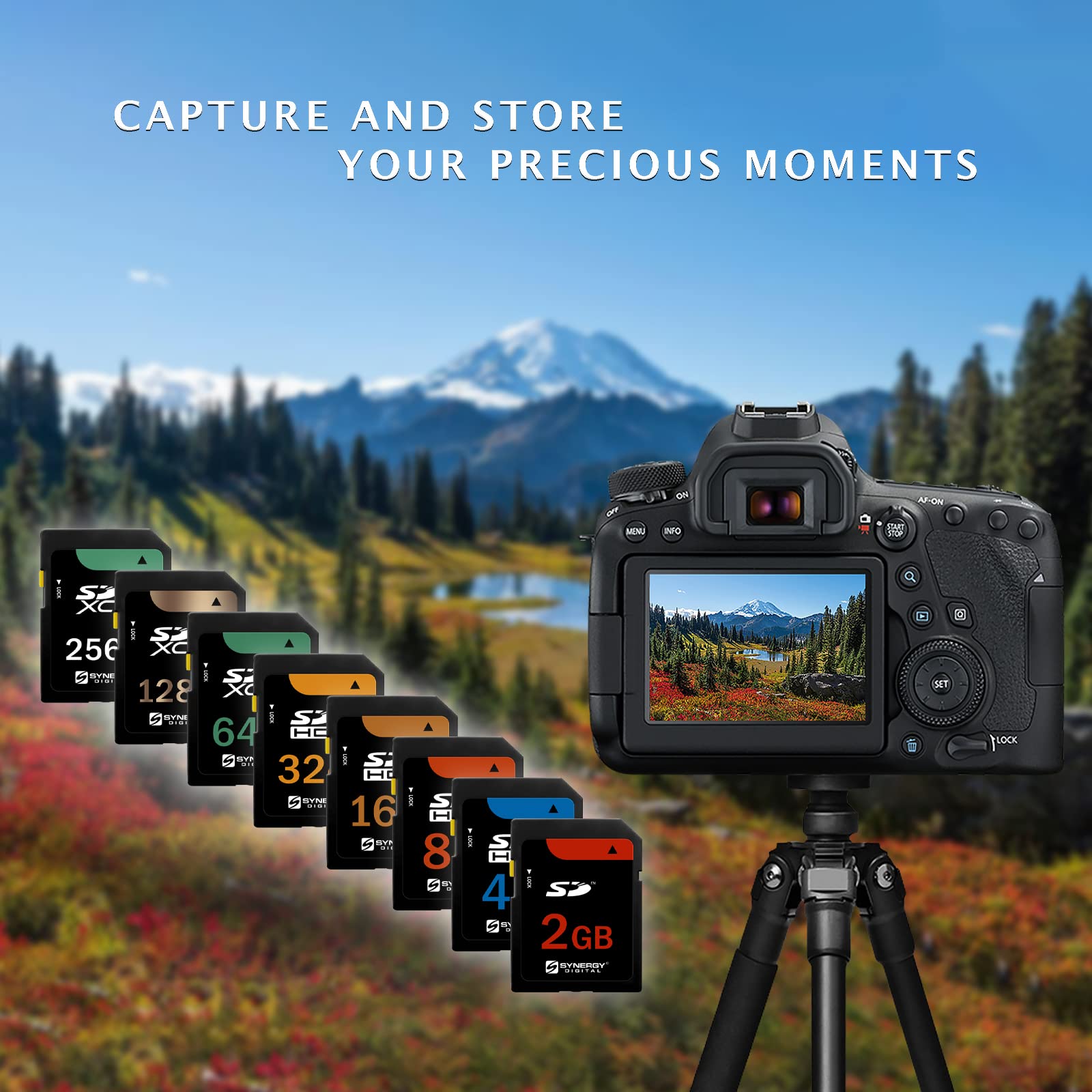 Synergy Digital 8GB Secure Digital SDHC UHS-I Memory Cards, Compatible with Nikon Coolpix L22 Digital Camera - Class 10, U1, 20MB/s, 300 Series - Pack of 2