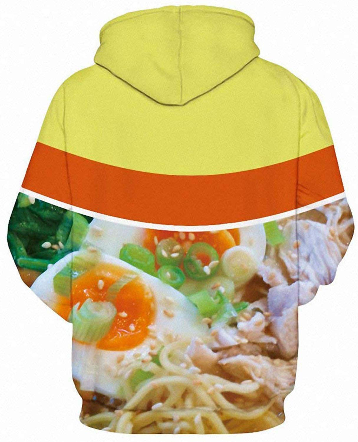 Keasmto 3D Ramen Chicken Noodle Soup Hoodies Sweatshirts for Men Women Cotton Cute X-Large
