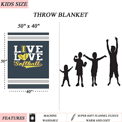 Feim-AO Ive Love - Softball Home Blanket Anti-Static Nap Blanket Luxury Velvet Fleece Blanket Thermal Throw Sleeping Blankets for Sofa Bed Couch