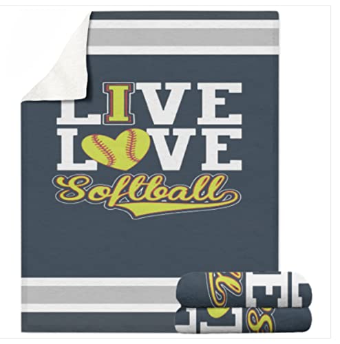 Feim-AO Ive Love - Softball Home Blanket Anti-Static Nap Blanket Luxury Velvet Fleece Blanket Thermal Throw Sleeping Blankets for Sofa Bed Couch