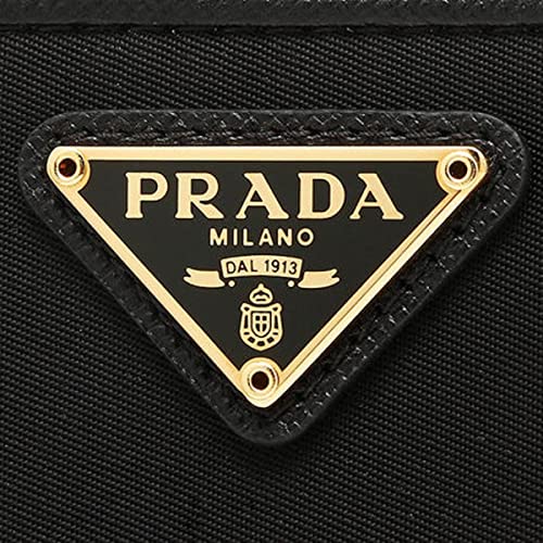 Prada Women's Large Black Tessuto Zip Around Wallet 1ML506