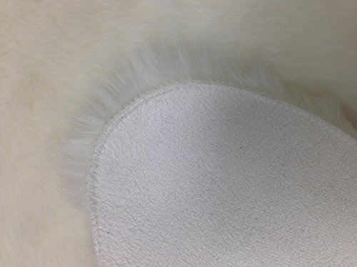 Nouvelle Legende Faux Fur Sheepskin Rug Soft and Stylish Luxury Single (20 in. X 36 in.) - White