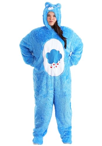 Adult Plus Size Care Bears Grumpy Bear Costume Grumpy Bear Onesie Suit 4X Blue