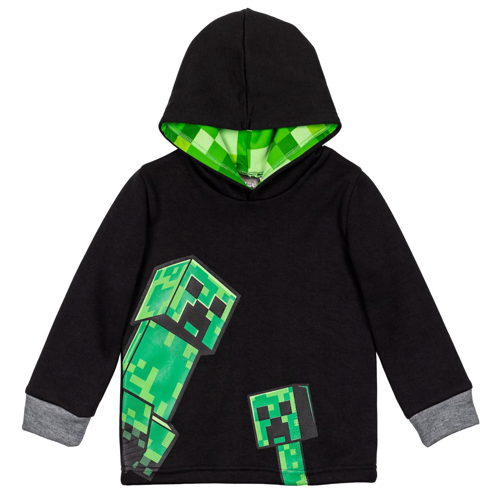 Minecraft Creeper Little Boys Fleece Hoodie & Pants Black/Gray 6