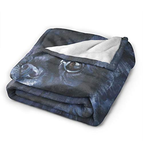 Yulimin Pomeranian Cute Dog Dad Black Charm Full Fleece Throw Cloak Wearable Blanket Nursery Bedroom Bedding Decor Decorations Queen King Size Flannel Fluffy Plush Soft Cozy Comforter Quilt