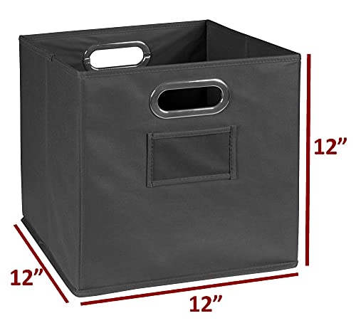 Niche Cubo Set of 4 Foldable Fabric Storage Bins- Grey