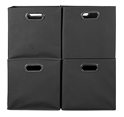 Niche Cubo Set of 4 Foldable Fabric Storage Bins- Grey