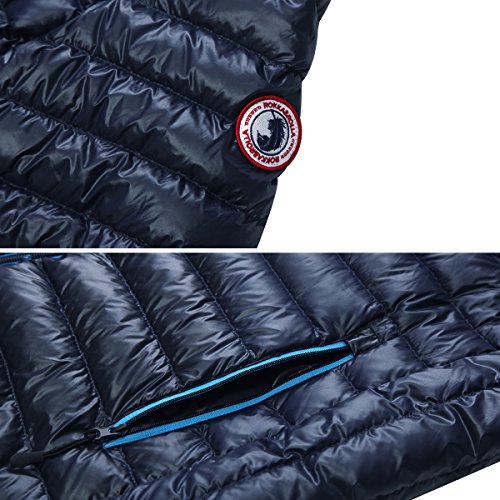 Rokka&Rolla Men's Lightweight Packable Down Jacket Puffer Coat