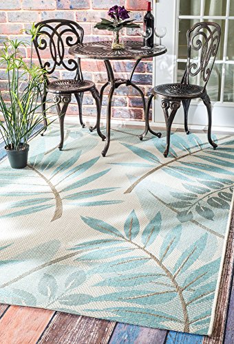 nuLOOM Rylie Contemporary Indoor/Outdoor Area Rug, 7' 10" x 11' 2", Turquoise