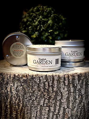 English Garden - Floral Aromatherapy Soy Candle for Stress Relief, Relaxation, Anxiety, Comfort & Sleep- Mixed Scents of Lilac, Rose & Jasmine-Soy Wax Infused w/Natural Oils, Made in The U.S.A.