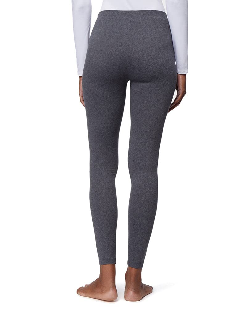 32 Degrees Heat Womens Ultra Soft Thermal Lightweight Baselayer Legging Pant, Charcoal Heather, Small
