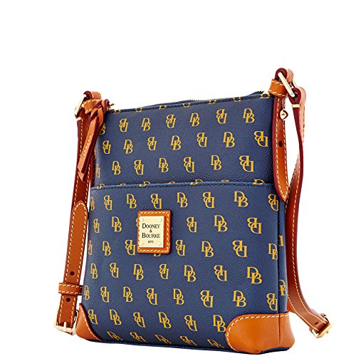 Dooney & Bourke Gretta Signature Letter Carrier,Navy