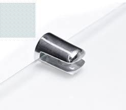 BSM Marketing 15 3/4" x 4" Toughened 1/4" Glass Shelf with Curved Corners and Chrome Finish Supports