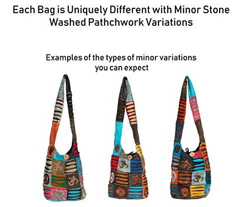 Hobo Colorful Shoulder Bag Women Sling Slouch Hippie Boho (OM-Peace)