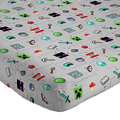 Jay Franco Minecraft Monster Hunters Twin XL Sheet Set - 3 Piece Set Super Soft and Cozy Kid’s Bedding Features Creepers - Fade Resistant Microfiber Sheets (Official Minecraft Product)