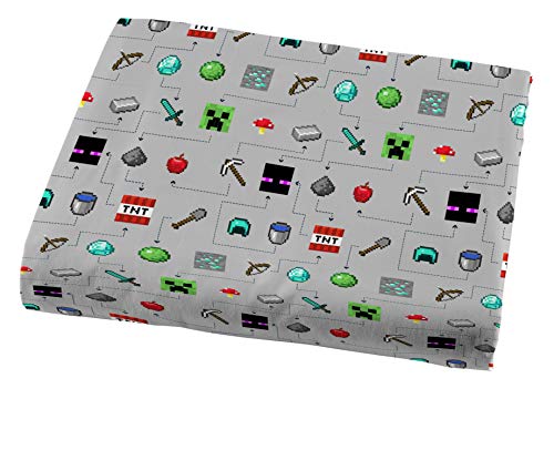Jay Franco Minecraft Monster Hunters Twin XL Sheet Set - 3 Piece Set Super Soft and Cozy Kid’s Bedding Features Creepers - Fade Resistant Microfiber Sheets (Official Minecraft Product)