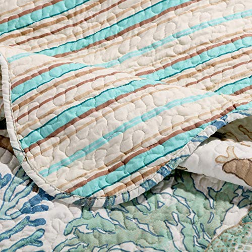 Barefoot Bungalow GL-1810ATHR Atlantis Throw Blanket, 50x60-inch, Jade
