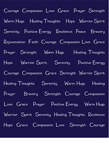 WOLF CREEK BLANKET Co. - Compassion Blanket - Strength Courage Super Soft Warm Hugs, Get Well Gift Blanket Healing Thoughts Positive Energy Love & Hope & Fluffy Comfort (50 x 65 Navy Blue)