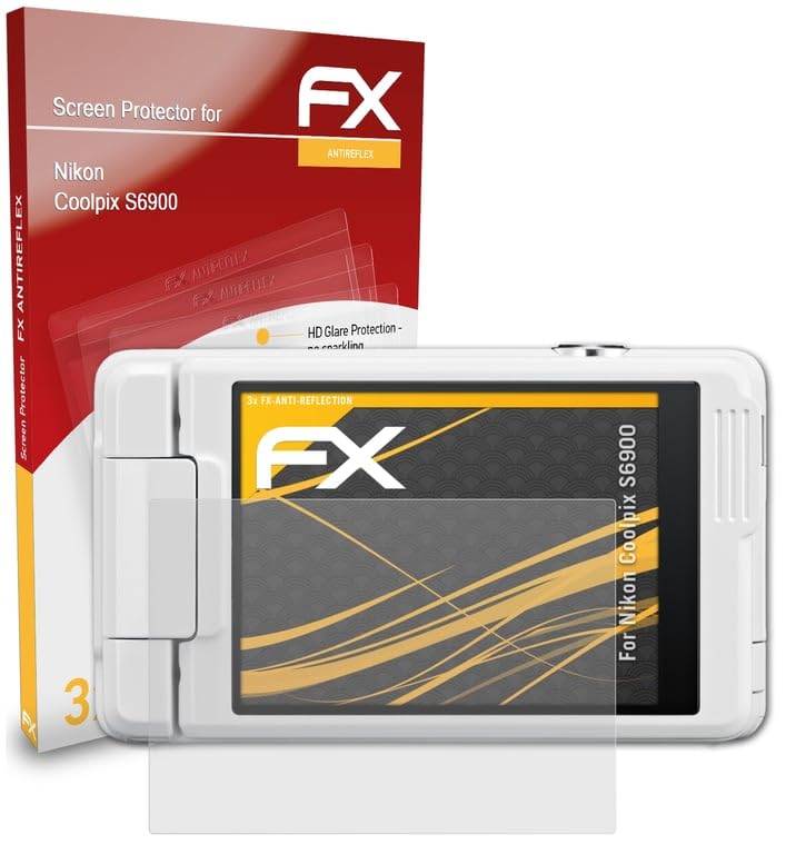 atFoliX Screen Protector compatible with Nikon Coolpix S6900 Screen Protection Film, anti-reflective and shock-absorbing FX Protector Film (3X)