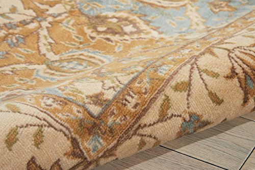 Nourison Modesto Traditional Beige 5'3" x 7'3" Area Rug, Easy Cleaning, Non Shedding, Bed Room, Living Room, Dining Room, Kitchen (5x7)