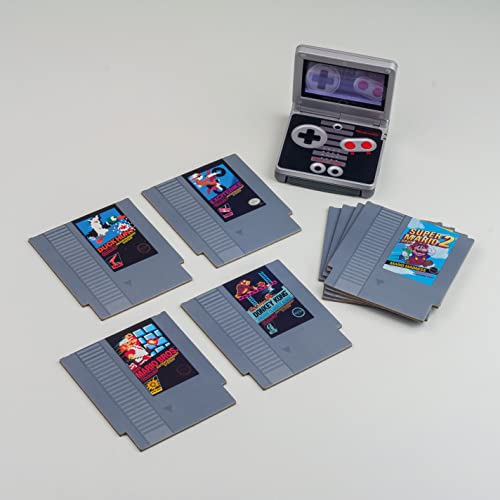 Paladone Nintendo NES Cartridge Retro Drink Coasters for Game Lovers - Super Mario Bros Accessories
