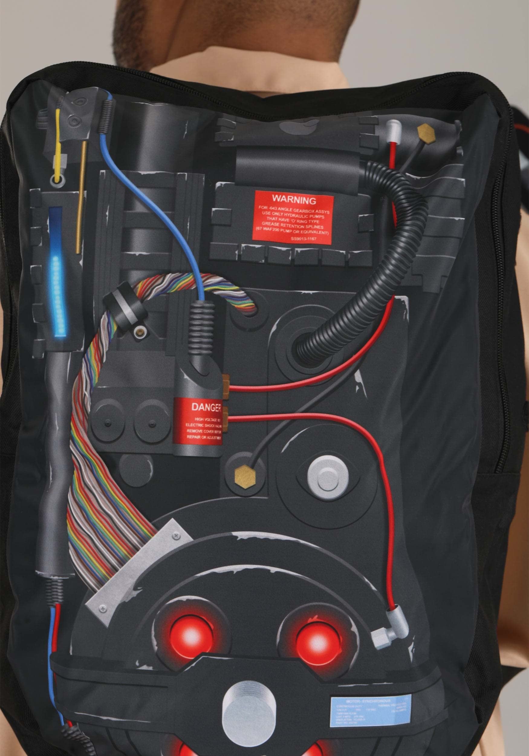 Deluxe Plus Size Ghostbusters Halloween Costume | Adult Ghostbusters Jumpsuit Uniform with Proton Pack for Men 4X Brown