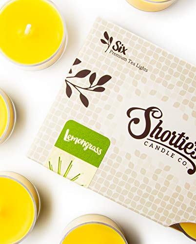 Lemongrass Premium Tealight Candles Bulk Pack - 24 Yellow Highly Scented Tea Lights - Beautiful Candlelight - Made in The USA - Fresh & Clean Collection