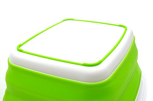 SAMMART Set of 2-7.7L (2 Gallon) Collapsible Tub - Foldable Dish Tub - Portable Washing Basin - Space Saving Plastic Washtub (2, Green)