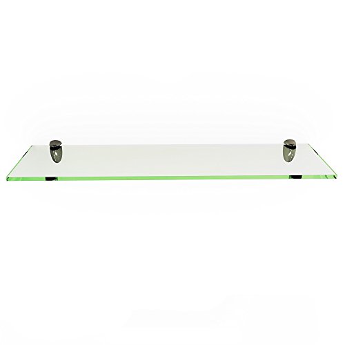 Fab Glass and Mirror S-12x21RECCHBR Rectangle Glass Shelf, 12" X 21", Clear