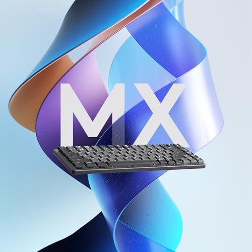 Logitech MX Mechanical Mini Wireless Illuminated Keyboard, Clicky Switches, Backlit, Bluetooth, USB-C, macOS, Windows, Linux, iOS, Android, Metal