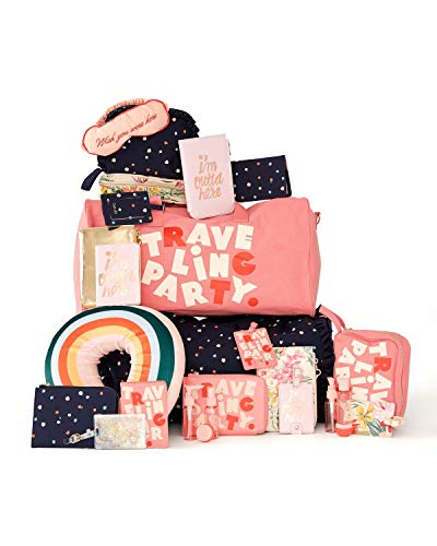 ban.do Getaway Travel Clutch Wristlet, Pink Passport and Card/ID Holder with Removable Wrist Strap, I'm Outta Here