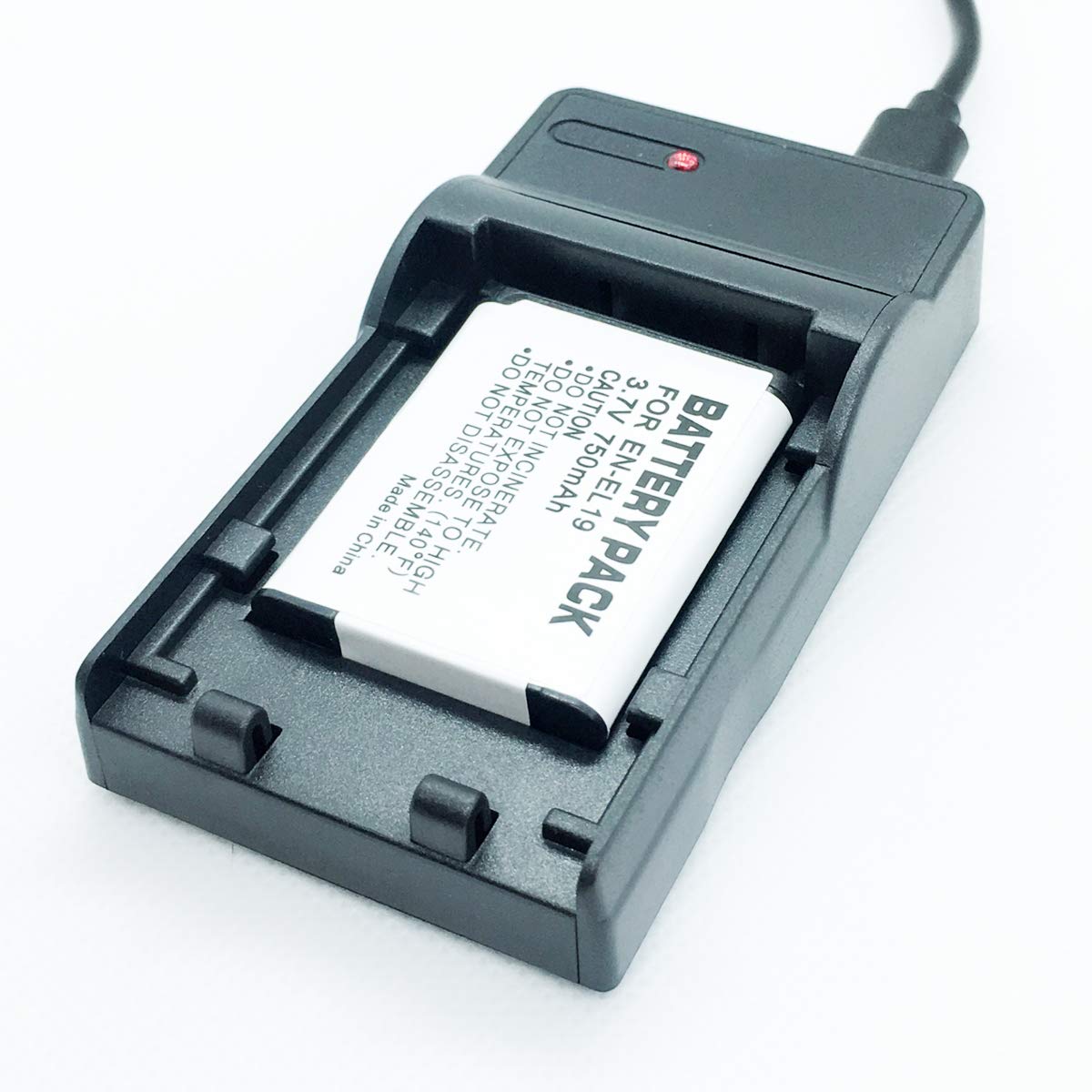 Battery Pack and USB Rapid Travel Charger for Nikon Coolpix S6600, S6700, S6800, S6900, S7000 Digital Camera
