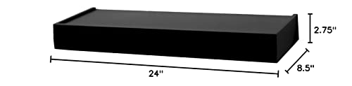 Shelf-Made 0140-24BK Floating Shelf, 24-Inch, Black