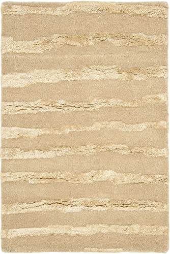 SAFAVIEH Soho Collection 2' x 3' Beige / Gold SOH519B Handmade Premium Wool Accent Rug