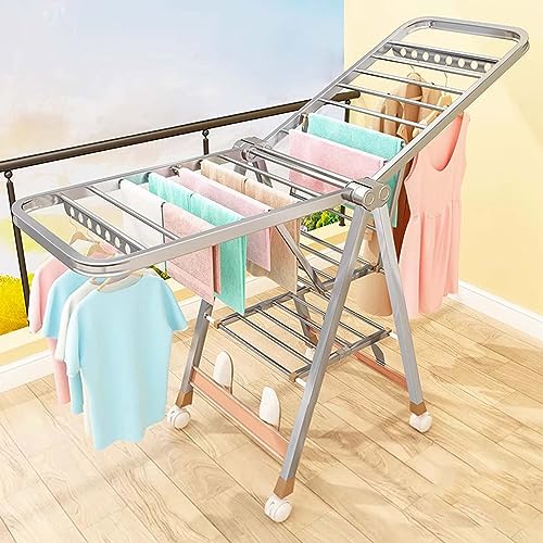 Clothes Drying Racks Outdoor, Heavy Duty Laundry Drying Rack, Portable Drying Rack Clothing, Folding Space Saving Garment Rack, Blanket Rack Clothesline, for Indoor Outdoor