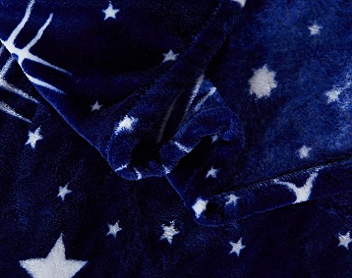 ChezMax Throw Blanket Ultra Soft Blanket Quilt Lightweight Plush Fleece Bed Blanket Cozy Towel Blanket Breathable Warm Throw for Stadium Couch Bed Sofa Chair Office Car Starry Sky-Blue Queen(79"X91")