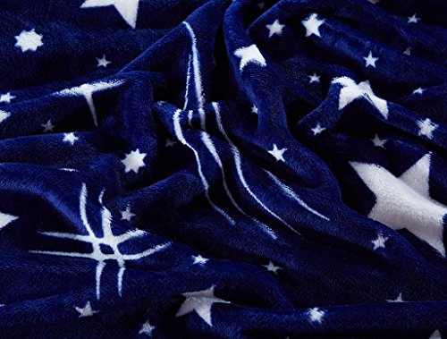 ChezMax Throw Blanket Ultra Soft Blanket Quilt Lightweight Plush Fleece Bed Blanket Cozy Towel Blanket Breathable Warm Throw for Stadium Couch Bed Sofa Chair Office Car Starry Sky-Blue Queen(79"X91")