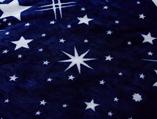 ChezMax Throw Blanket Ultra Soft Blanket Quilt Lightweight Plush Fleece Bed Blanket Cozy Towel Blanket Breathable Warm Throw for Stadium Couch Bed Sofa Chair Office Car Starry Sky-Blue Queen(79"X91")