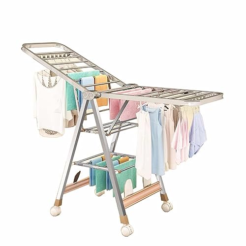 Clothes Drying Racks Outdoor, Heavy Duty Laundry Drying Rack, Portable Drying Rack Clothing, Folding Space Saving Garment Rack, Blanket Rack Clothesline, for Indoor Outdoor