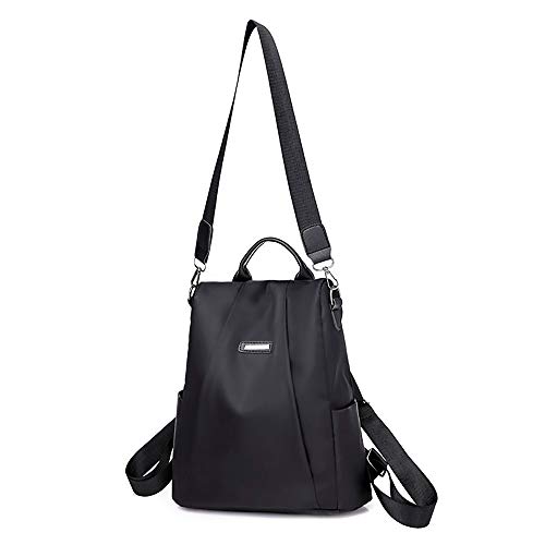Women Backpack Purse PU Washed Leather Backpack, Mini Backpack Purse Fashion Ladies Satchel Travel Shoulder Bags Black
