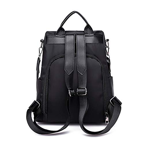 Women Backpack Purse PU Washed Leather Backpack, Mini Backpack Purse Fashion Ladies Satchel Travel Shoulder Bags Black