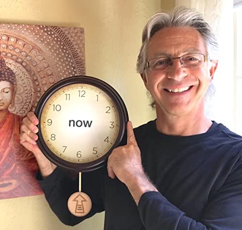 Now Clock - Mindfulness, Zen, Buddhist Decor for Your Home, Office, Yoga or Meditation Room - Unique Gift That Helps You to Be Present & Relax into The Power of Now - (Om Pendulum)