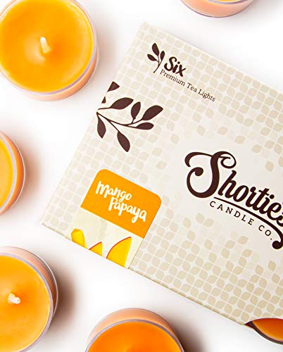 Mango & Papaya Premium Tealight Candles Bulk Pack - 24 Orange Highly Scented Tea Lights - Beautiful Candlelight - Made in The USA - Fruit & Berry Collection