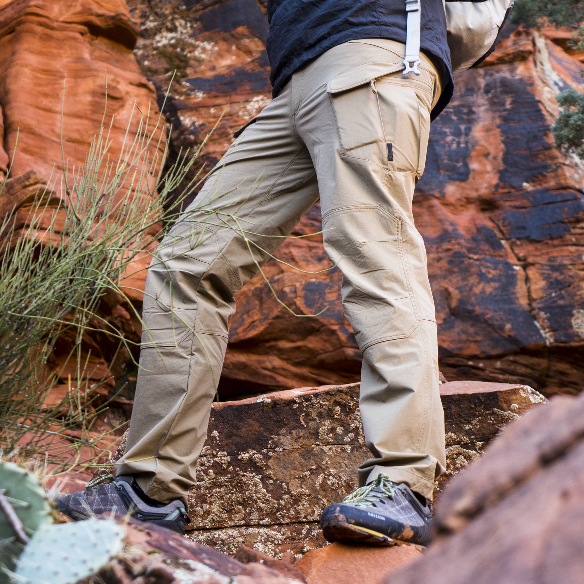 Helikon-Tex OTP Outdoor Tactical Pants - Water Resistant Ripstop Mens Cargo Pants - Outback Line - Lightweight, Hiking, Law Enforcement, Work Pants, Shadow Grey VersaStretch Lite Waist 38 Length 30