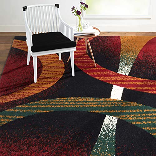 Home Dynamix Premium Indus Modern Area Rug, Black Multi, 5'2"x7'4" Rectangle