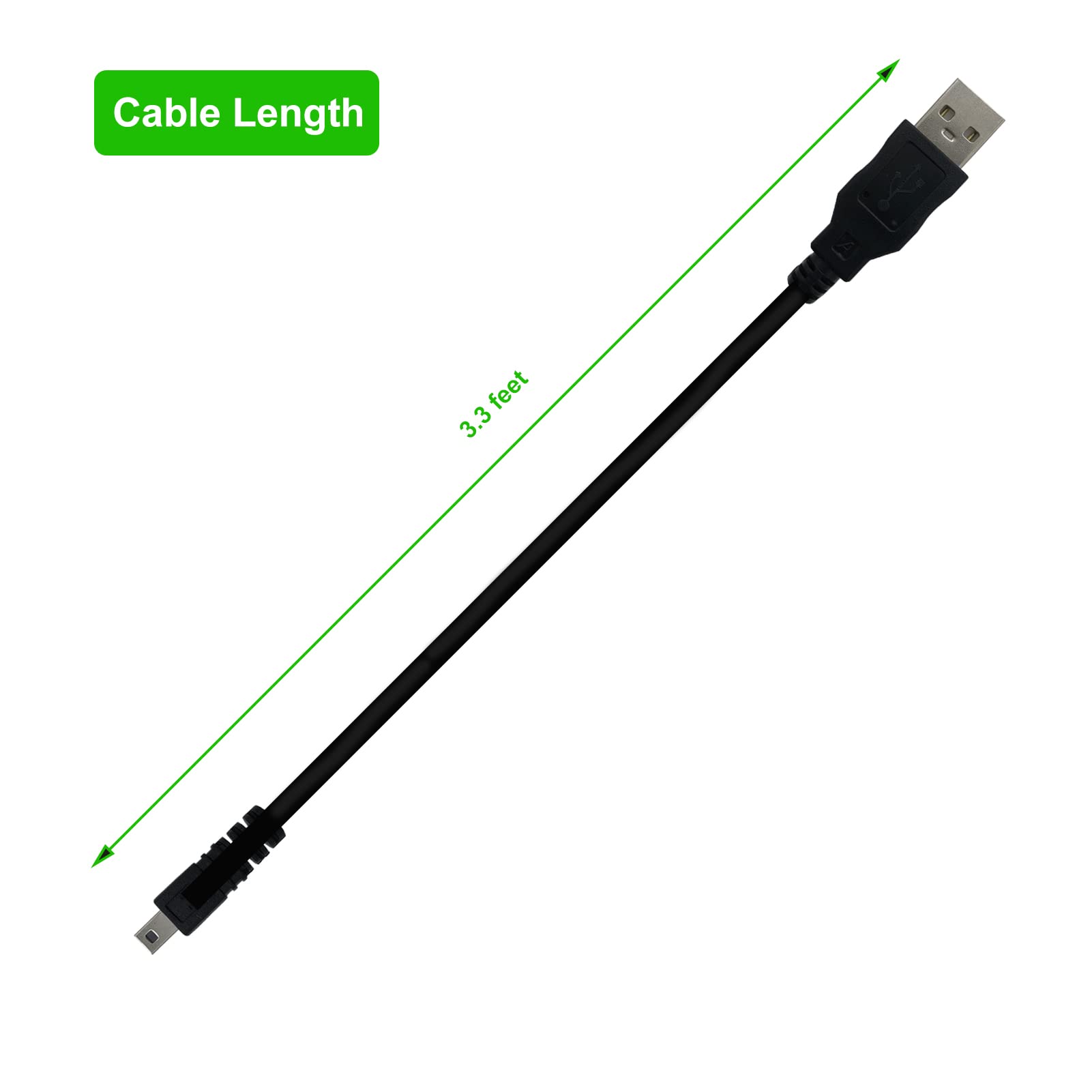 PDEEY UC-E6 USB Cable, Charger Replacement for Nikon Coolpix L830 S3300, Fujifilm Camera, (Mini 8P, 3.3 FT)