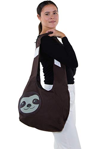 Sleepyville Critters Hang Loose Sloth Hobo Bag On Canvas