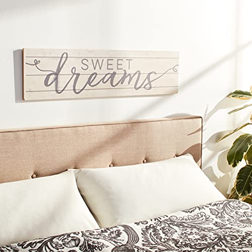 Kindred Hearts 40"x10" Sweet Dreams Shiplap Wall Sign, Grey